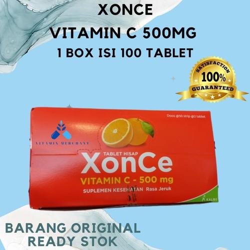 Jual Xonce Vitamin C 500Mg 1 Box Isi 50 Strip X 2 Tablet = 100 Tablet ...
