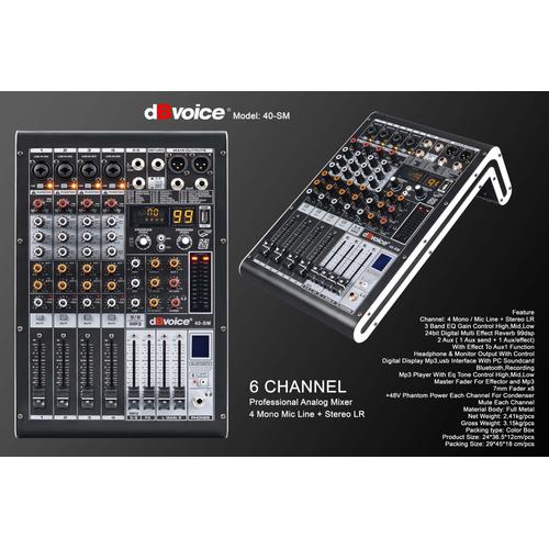 Jual Mixer Analog dBvoice 40-SM/4Channel/Mixer Installasi Project ...