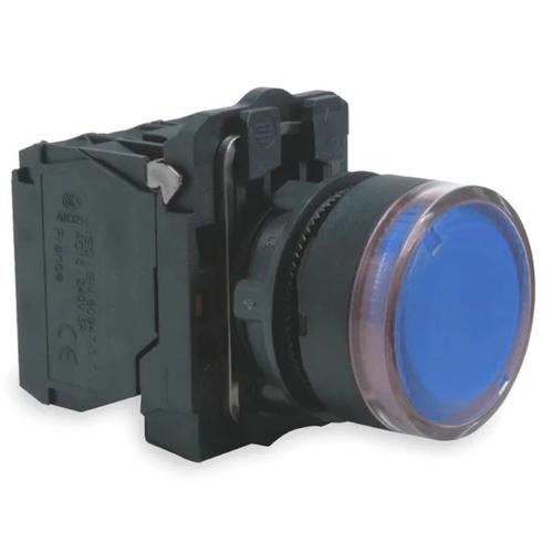 Jual Push Button Lamp 22mm Schneider Biru XB5AW36M5 220VAC Illuminasi ...