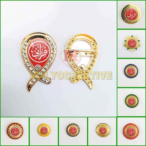 Jual Pin Qiroati Pin Bros Qiraati Merah Model Premium - Pita Gold ...