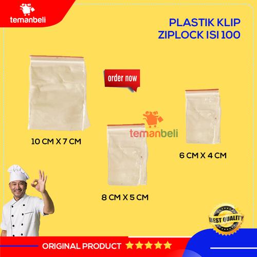 Jual plastik klip ukuran 10x7 8x5 6x4 isi 100 lembar plastik - zip lock ...
