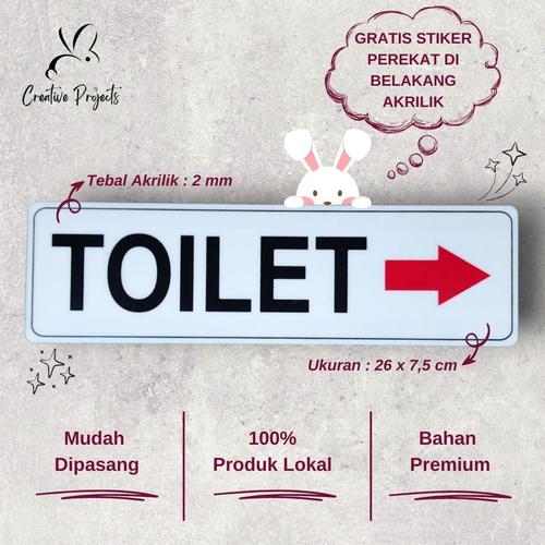Jual Sign Akrilik Toilet Panah | Sign Acrylic - Toilet Kiri - Jakarta ...