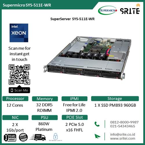 Jual Supermicro GPU Server 1U Intel Gen 4 4410Y Single Nvidia A10 ...