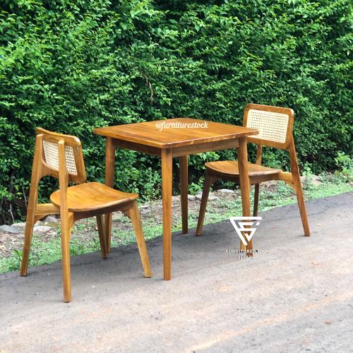 Jual Meja Cafe Set 2 Kursi Custom Rotan Oelly Home Ready Stock - Kursi ...