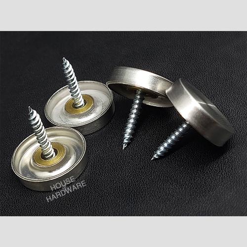 Jual SEKRUP KACA + DOP BULATAN PENUTUP 22 mm STAINLESS STEEL (ISI 4 pcs ...