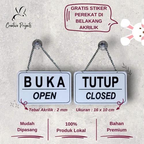 Jual Sign Akrilik Buka/Open - Tutup/Closed | Sign Acrylic - Buka Tutup ...