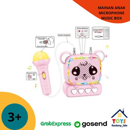 Jual Mainan Anak Microphone Music Box Karaoke Dengan Microphone Koneksi ...