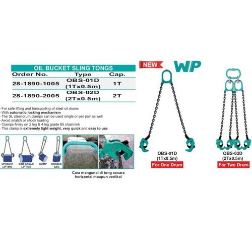 Jual FF oil bucket sling drum lifting clamp OBS 02D 2 ton x 0.5 mtr ...