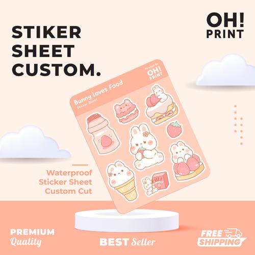 Jual Sticker Sheet Custom | Sticker Deco Planner Custom - Vinyl Glossy ...