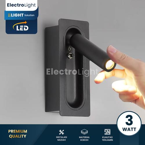 Jual Lampu baca LED 3watt aluminium dinding flexibel bed side kamar hotel - Putih - Jakarta ...