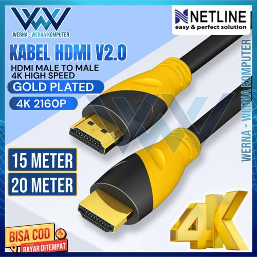 Jual NETLINE Kabel HDMI V 2.0 4K UHD High Speed 3M , 5M , 10M , 15M ...
