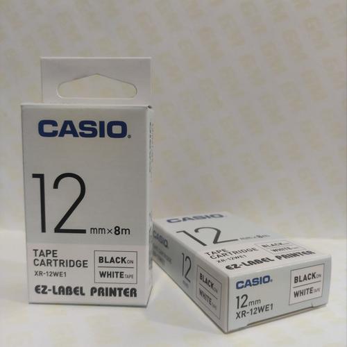 Jual Casio pita label 12mm black on white tape ez-label printer ...