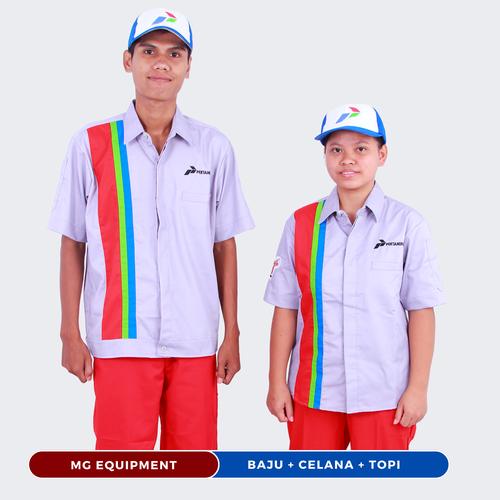 Jual Seragam spbu pertamina operator SPBU Pasti Prima (free Topi ...