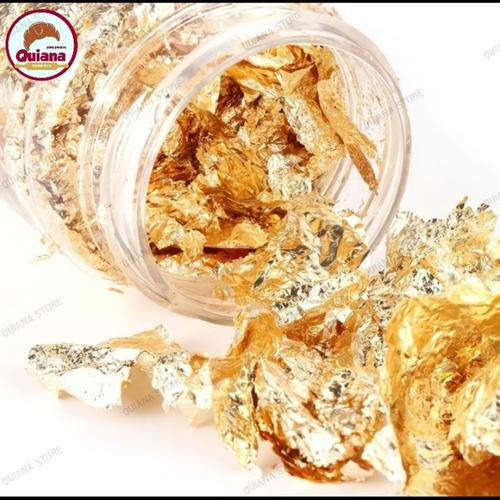 Jual Edible Flakes Gold & Silver Dekorasi Makanan Cake/Bakery/Birthday ...