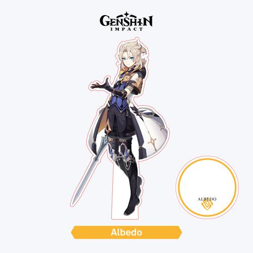 Promo Standee Figure Akrilik Genshin Impact - Albedo - Putih - Kota ...