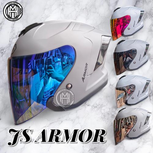 Jual HELM JS ARMOR SOLID GREY DOF/HALF FACE - Kota Tangerang Selatan ...