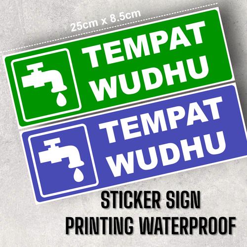 Jual SIGN STICKER PENANDA TEMPAT WUDHU - Biru - Jakarta Barat ...