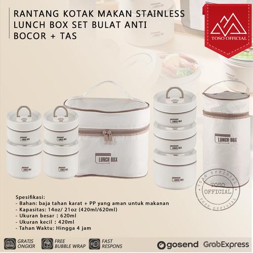 Promo Rantang Kotak Makan Stainless Lunch Box Set Bento Box Anti Bocor ...