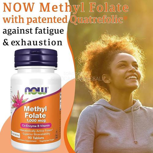Jual NOW METHYL FOLATE (5-MTHF) 1000mcg 90 TABLETS - METHYL FOLATE ...