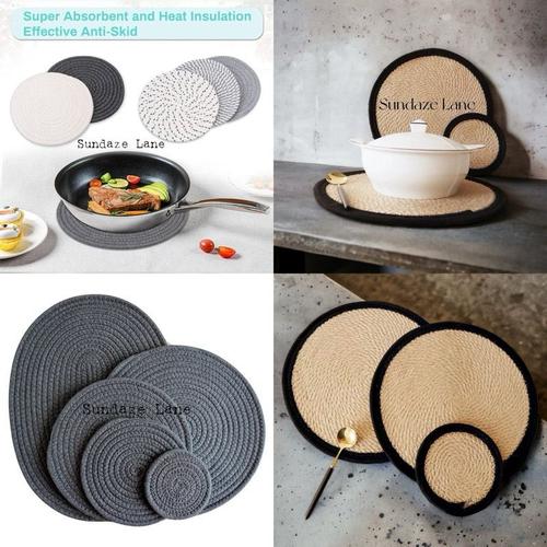 Jual tatakan piring place mat aesthetic - grey 36cm - Jakarta Barat ...