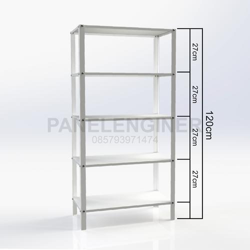 Jual RAK BESI 5 SUSUN 60x30x120 RAK BUKU RAK SEPATU RAK STORAGE KOKOH ...