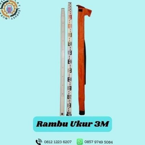 Jual RAMBU UKUR 3M / BAK UKUR 3M / MISTAR UKUR 3M / Levelling Stave 3M ...