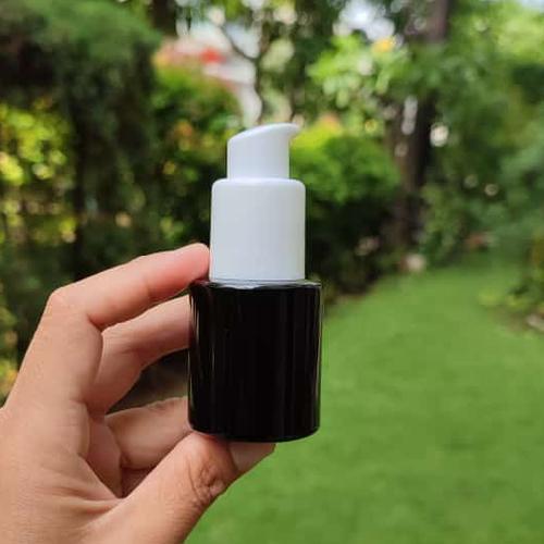 Jual Botol serum Pump Botol Hitam Glossy Botol Serum Toner Botol kaca ...
