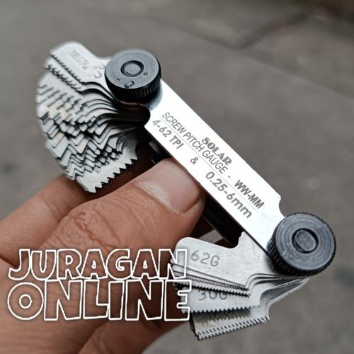 Jual screw pitch gauge 0.25 - 25 mm Solar Alat Drat Ukur Mal - Jakarta ...