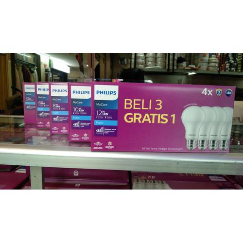 Jual Lampu LED Philips Mycare Bulb 3+1 6W 8W 10W 12W Putih Beli 3 Gratis 1 - 10w - Jakarta Pusat ...