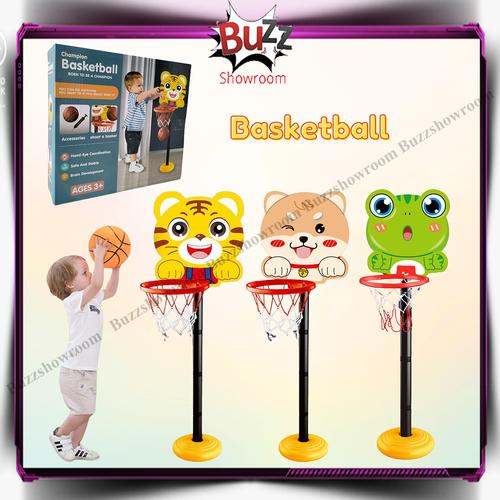Jual Tiang Ring Basket Anak Karakter Animal Mainan Bola Basket dan Ring ...