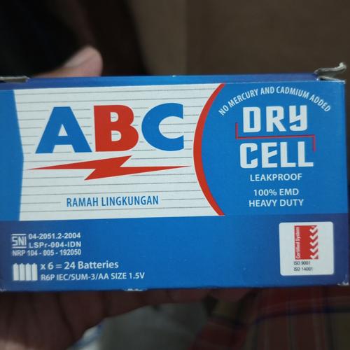 Jual Baterai ABC Kecil Batu Jam Dinding /SUM-3/AA size 1,5V 1 Dus Isi ...