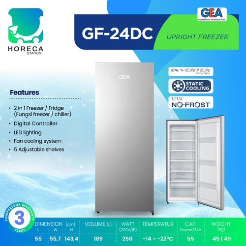 Jual GEA Upright Freezer Static Cooling GF-24DC / GF 24DC / GF24DC ...