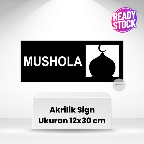 Jual Akrilik Sign Mushola Akrilik | Mushola Sign Acrylic Sticker Modern ...
