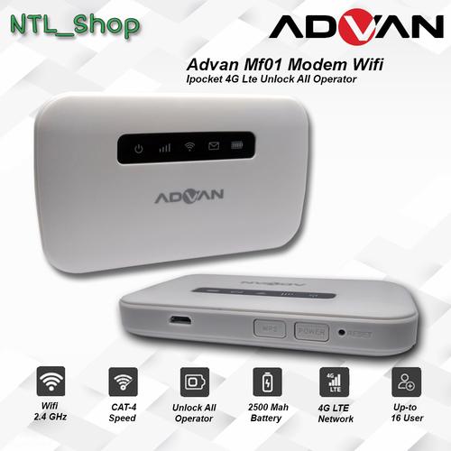 Jual Advan Mf01 Modem Wifi Ipocket 4G Lte Unlock All Operator - Kota ...