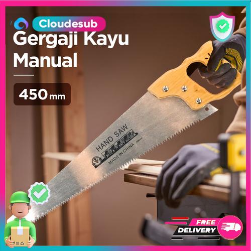 Jual Gergaji Kayu Genggam Tangan Manual Hand Pulled Saw Besi 450 mm ...