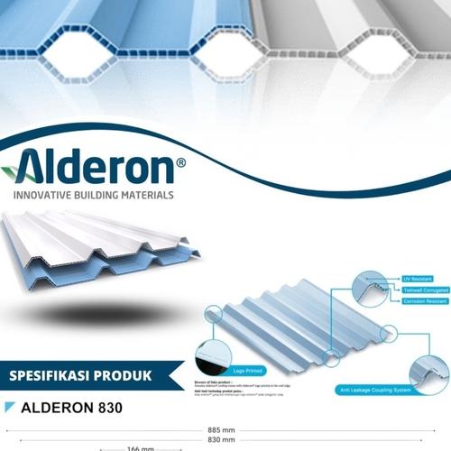 Jual Atap UPVC Alderon Double Layer Putih 5 meter 10 mm (ef 83 cm ...
