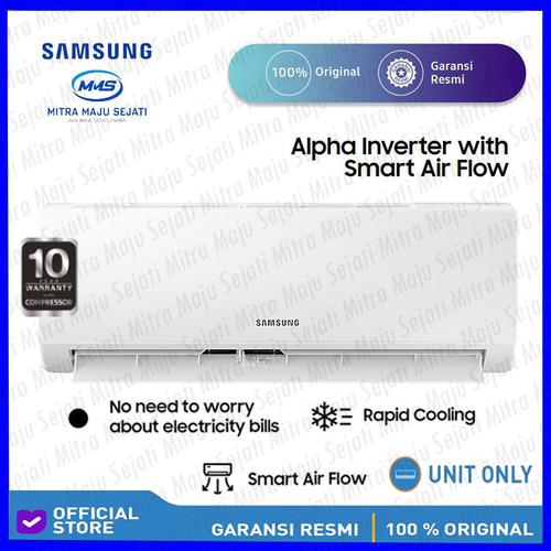 Jual AC Samsung 1/2 PK Alpha Inverter AR05AYHLAWKNSE - Hemat Listrik 485W, Cepat Dingin & Smart ...