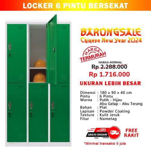 Jual LOCKER LEMARI 6 PINTU BERSEKAT - Abu-abu - Jakarta Timur - Jagonya ...