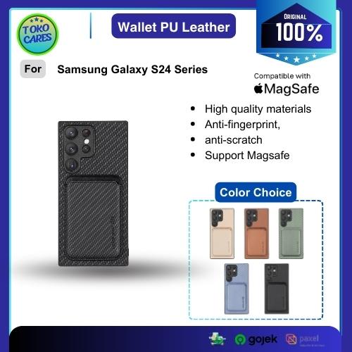 Jual Case Samsung Galaxy S24 Ultra Toko Cares Wallet PU Leather Magsafe ...