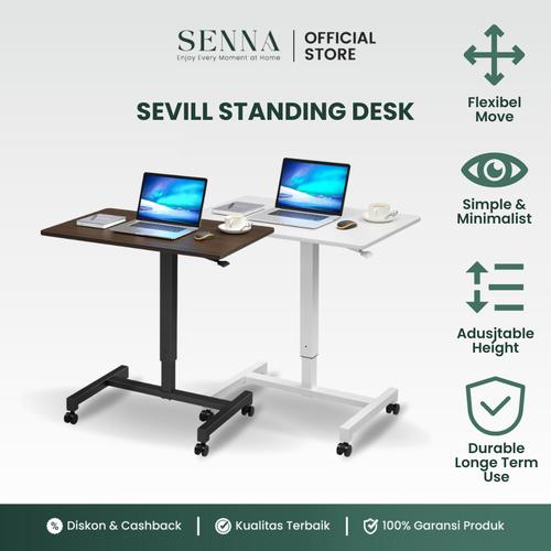 Jual SEVILL Standing Desk Portable Meja Belajar Meja Kerja - Putih ...