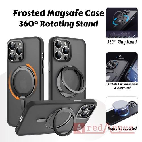 Jual Magsafe Case Iphone 12 Pro Max FROSTED 360 KickStand Ring Stand ...