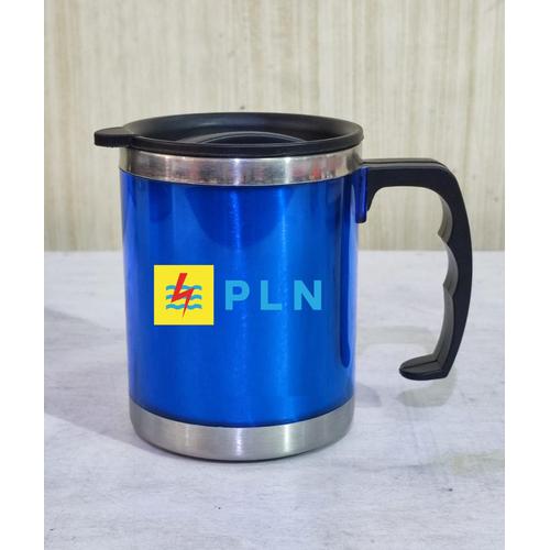 Jual Mug Stainless Glossy 450ml Logo PLN / Termos Mug Cangkir Kopi ...