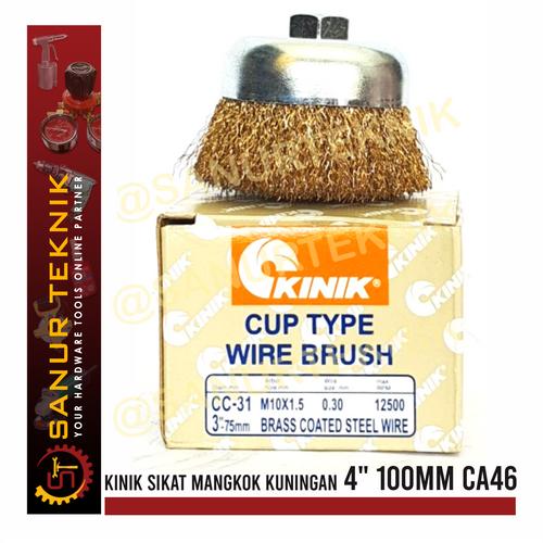 Jual KINIK CA46 CA-46 Cup Wire Brush Brass /Sikat Mangkok Kuningan 4" 100mm - Kota Surabaya ...