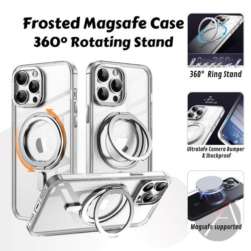 Jual Iphone 13 Pro Max Magsafe FROSTED Case 360 Kick Stand Ring Stand ...