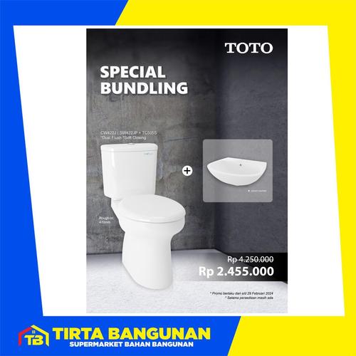 Promo TOTO CW422J/SW422JP+TC505C TOILET/CLOSET DUDUK FREE LW247CJW ...