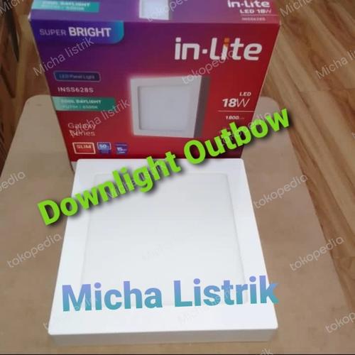 Jual INLITE Lampu Downlight Outbow 18W Kotak/ LED Panel Plafon Kotak ...