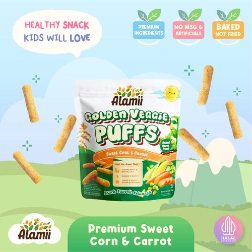 Jual Alamii Puffs - Golden Veggie Puffs - Gluten Free & Trans Fat Free ...