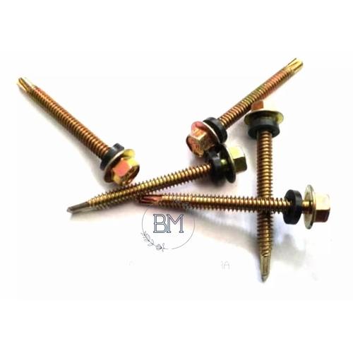 Jual 50PCS SEKRUP SKRUP ROOFING RUFING RUPING KUNING BAUT BAJA RINGAN ...