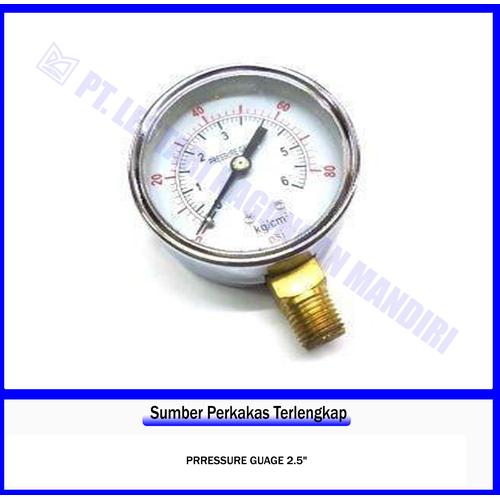 Jual Alat Ukur Tekanan Udara / Pressure Gauge 2.5" Ukuran 6 KG Merk OPT ...