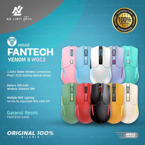 Jual Fantech VENOM II WGC2 Wireless Mouse Gaming Rechargeable WGC 2 ...
